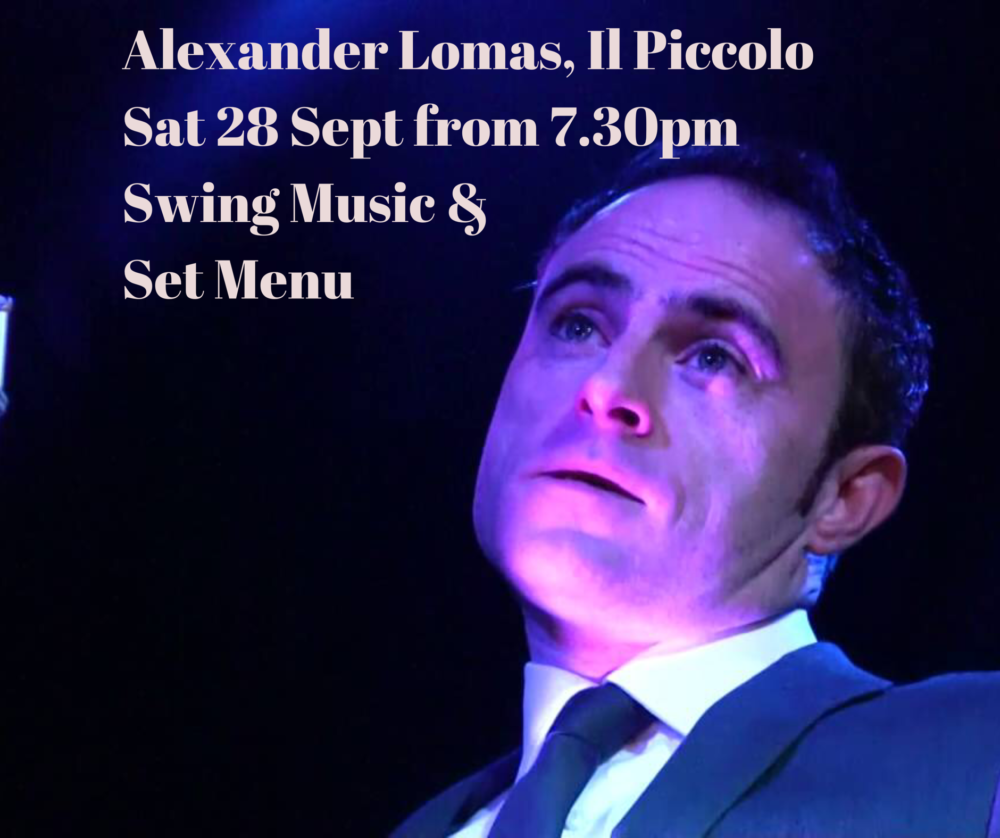 Alexander Lomas Swing Night at Il Piccolo - Visit Corbridge