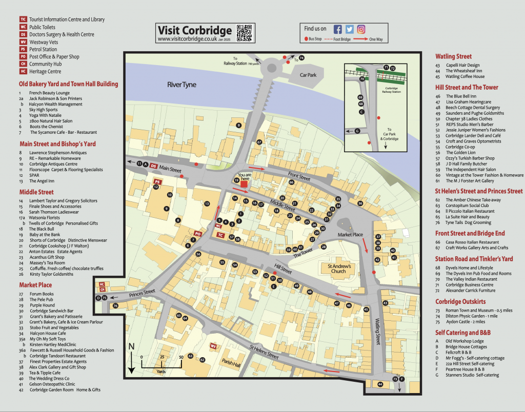 Map of Corbridge - Visit Corbridge